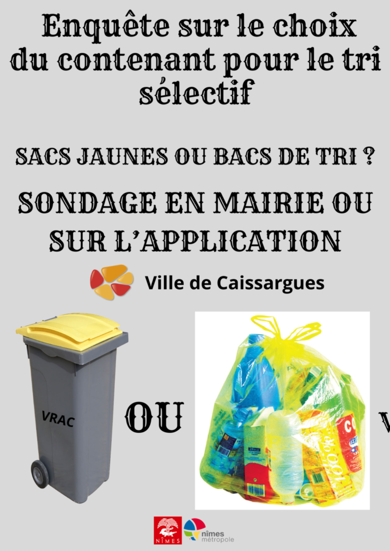 Tri sélectif : Sacs jaunes ou bacs de tri ? Sondage sur l'application ...