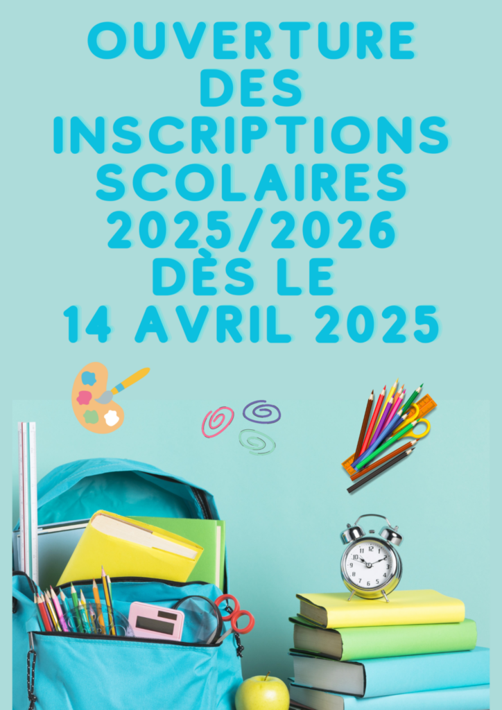 Ouverture des inscriptions scolaires pour la rentrée 2025/2026 - Site officiel de Caissargues